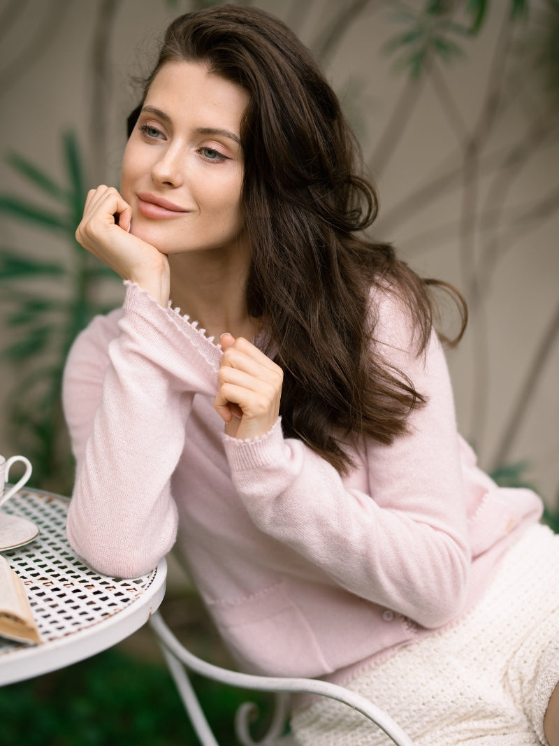MUSELuxe Cashmere Cardigan - Sakura